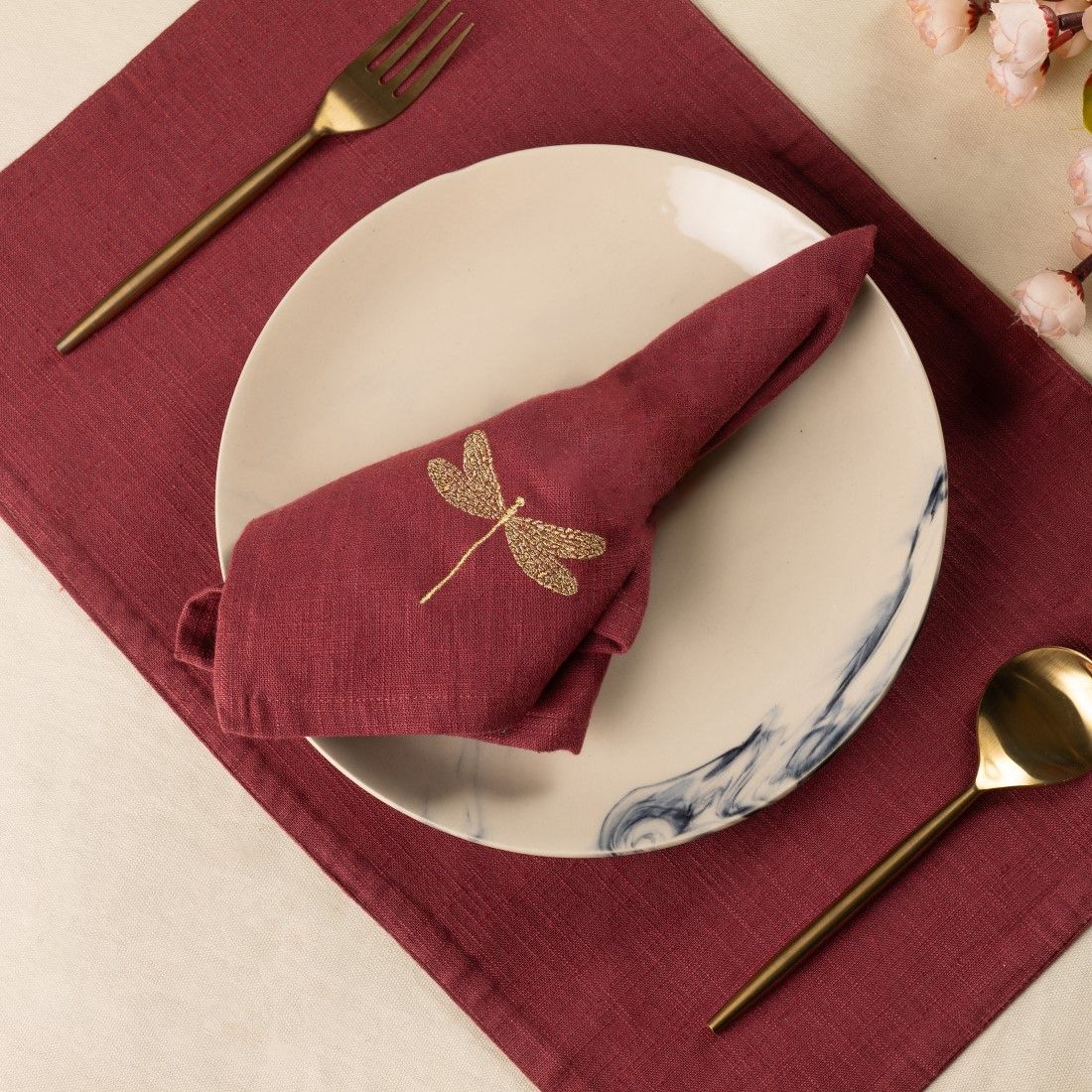 Jaipuri Block Print Table Napkins & Mats | Glimpse Homes